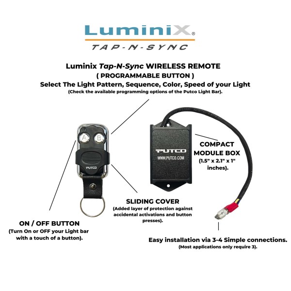 Putco Luminix™ Tap-N-Sync Programmable Wireless Remote