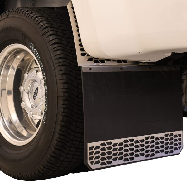 78120 - Putco Brushed Stainless Steel HEX Steel Mud Skins - Front Pair ...