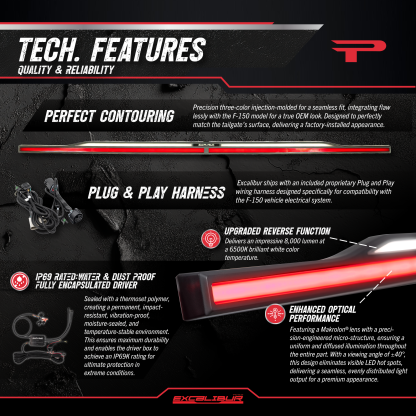 Putco Excalibur LED Tailgate Light Bar - Programmable