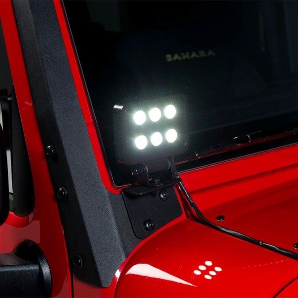 Putco Luminix Jeep Wrangler Windshield Mounted LED Block Lights Kit