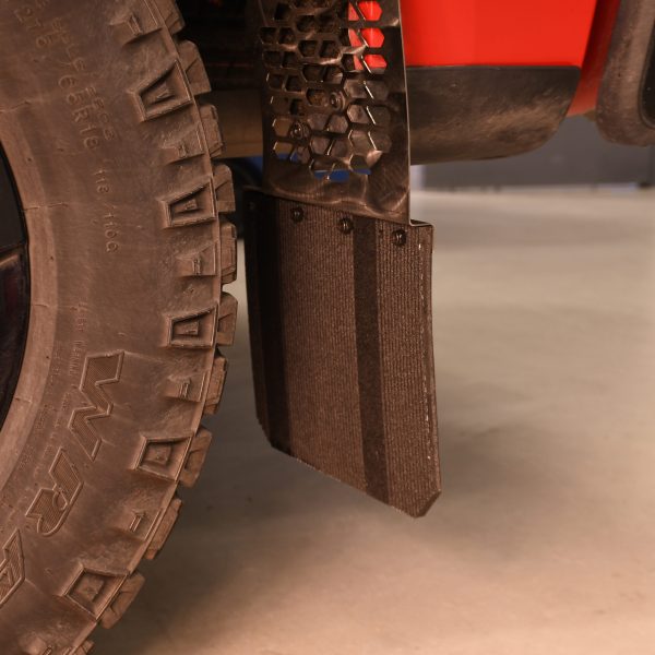 Putco Stainless Steel HEX Steel Mud Skins - Offset Mud Flaps